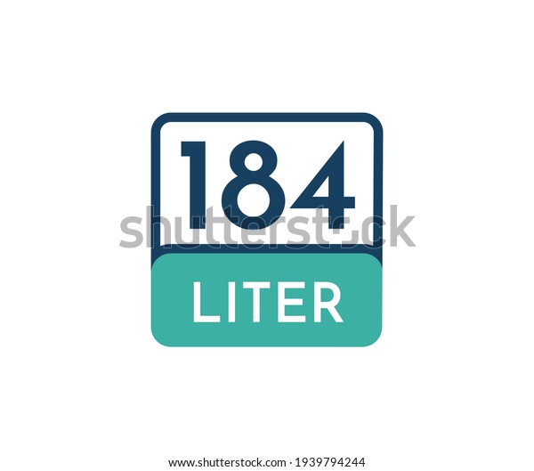 184 Liters Icon Vector Illustration: เวกเตอร์สต็อก (ปลอดค่าลิขสิทธิ์) 1939794244 | Shutterstock