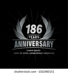 「186 Years Vector Illustration Template」のベクター画像素材（ロイヤリティフリー） 1032483151 ...