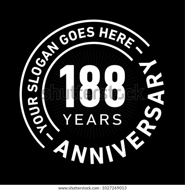 188 Years Anniversary Logo Template Vector Stock Vector (Royalty Free ...