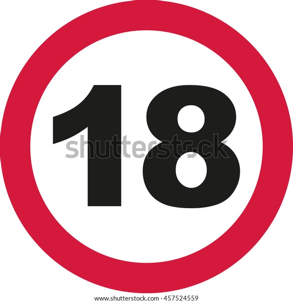 18th Birthday Traffic Sign Stock Vector (Royalty Free) 457524559