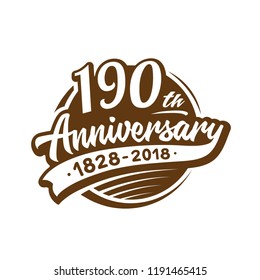190 Years Anniversary Design Template Vector Stock Vector (Royalty Free ...