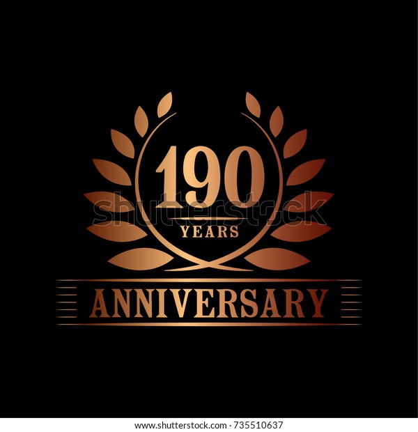 190 Years Anniversary Logo Template Stock Vector (Royalty Free ...