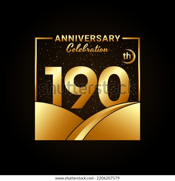 190th Anniversary Anniversary Celebration Template Design Stock Vector ...