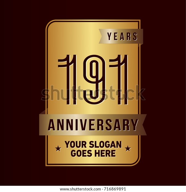 191 Years Anniversary Design Template Vector Stock Vector (Royalty Free ...