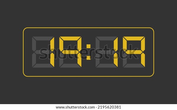 1919 Digital Clock Number Vector Illustration: เวกเตอร์สต็อก (ปลอดค่า ...