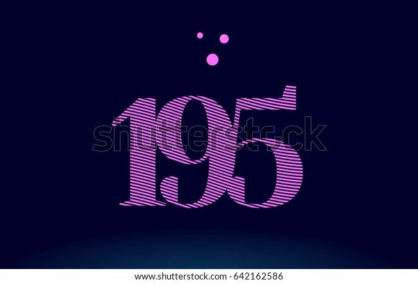 195 Number Digit Logo Pink Line Stock Vector (Royalty Free) 642162586 ...