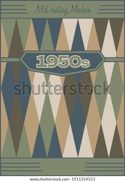 1950s Background Poster Cover Template Stock Vector (Royalty Free ...