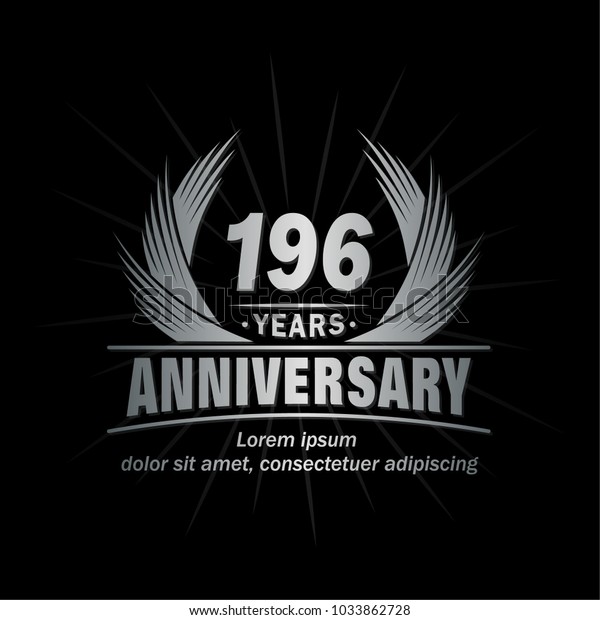 196 Years Vector Illustration Template Stock Vector (Royalty Free ...