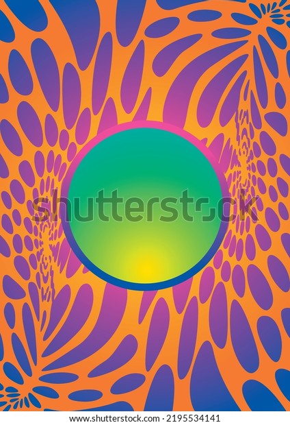 1960s Psychedelic Style Abstract Bright Colorful Stock Vector (Royalty ...