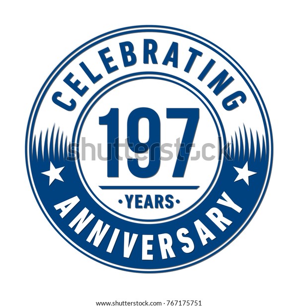 197 Years Anniversary Logo Template Vector Stock Vector (Royalty Free ...