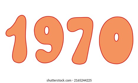 1970 Vector Hand Draw Illustration Lettering: vetor stock (livre de ...