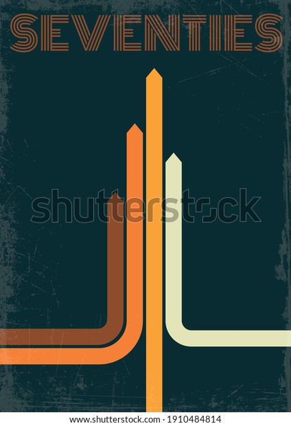 1970s Background Poster Cover Template Vintage Stock Vector (Royalty ...