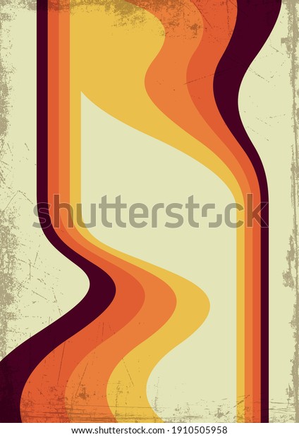 1970s Background Poster Cover Templates Vintage Stock Vector (Royalty ...