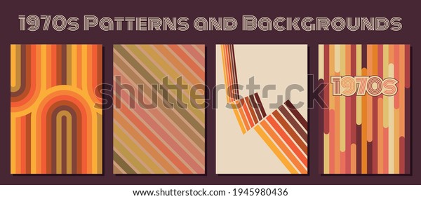 1970s Patterns Backgrounds Vintage Color Vector Stock Vector (Royalty ...