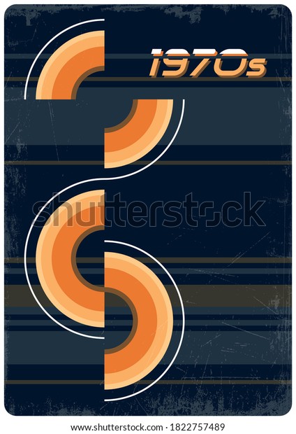 1970s Poster Cover Background Template Vintage Stock Vector (Royalty ...