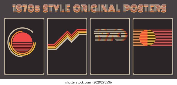 1970s Style Original Posters Vector Templates Stock Vector (Royalty ...