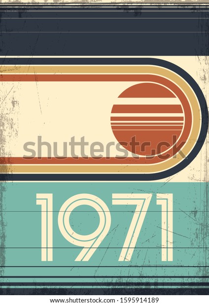 1971 Vintage Background Grunge Texture Pattern Stock Vector (Royalty ...