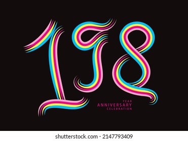 vector de diseño de 198 números,: vector de stock (libre de regalías ...