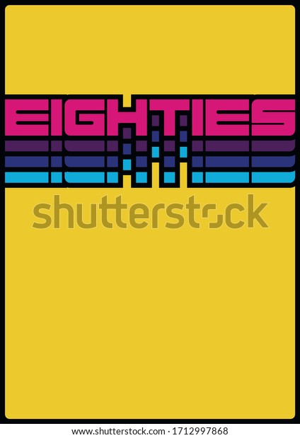 1980s Background Cover Poster Template Trendy Stock Vector (Royalty ...