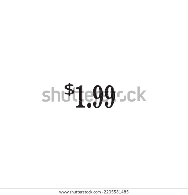 199 Dollars On White Background Vector Stock Vector (Royalty Free ...
