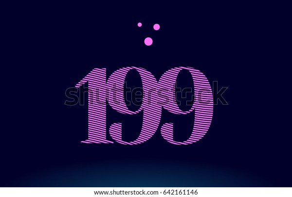 199 Number Digit Logo Pink Line Stock Vector (Royalty Free) 642161146 ...