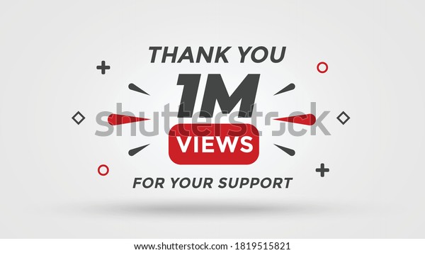 1m Views Celebration Background Design 1 Stock Vector (Royalty Free ...