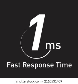 1ms Fast Response Time Icon Black Stock Vector (Royalty Free ...