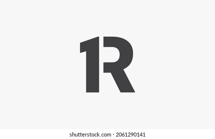 1r Letter Logo Isolated On White Stock Vector (Royalty Free) 2061290141 ...