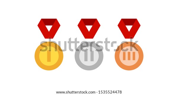 1st 2nd 3rd Gold Silver Bronze Stock Vector (Royalty Free) 1535524478 ...