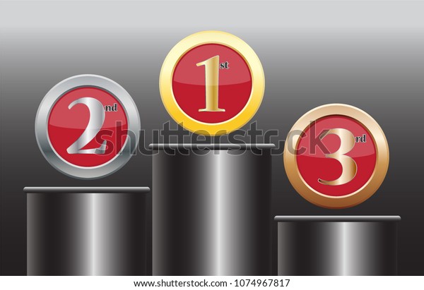 1st 2nd 3rd Place Icons On Stock Vector (Royalty Free) 1074967817 ...