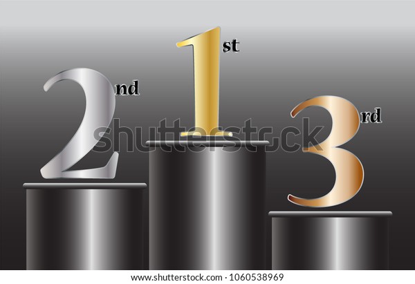1st 2nd 3rd Place On Podium Stock Vector (Royalty Free) 1060538969 ...