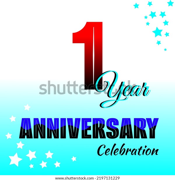 1st Birthday Celebration Background Red Gradient Stock Vector (Royalty ...