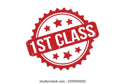 1st Class Rubber Stamp Seal Vector Stock Vector (Royalty Free ...