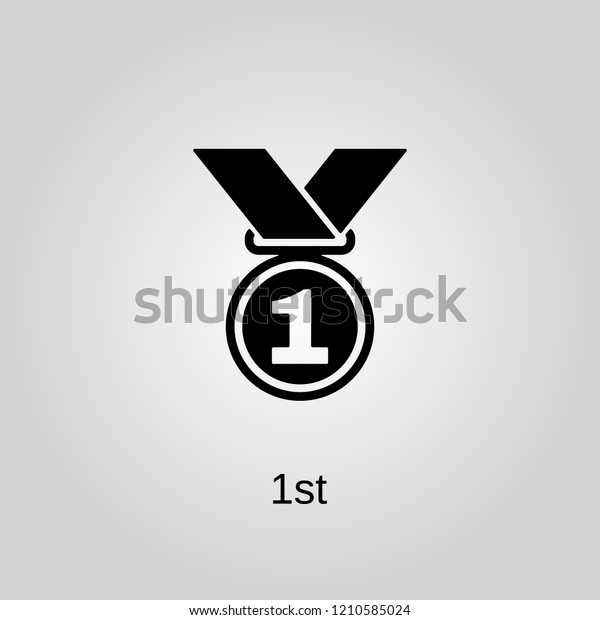 1st Icon 1st Symbol Flat Design Stock Vector (Royalty Free) 1210585024 ...