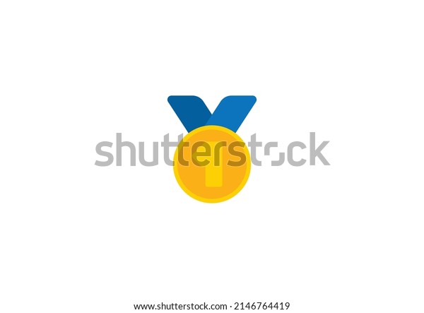 1st Place Medal Vector Isolated Emoticon 库存矢量图（免版税）2146764419 ...