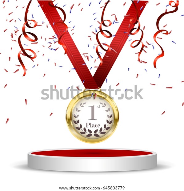 1st Place Poster Brochure Template Podium Stock Vector (Royalty Free ...