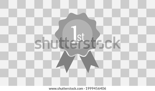 1st Recommended Outline Vector Icon Rosette Stock Vector (Royalty Free ...