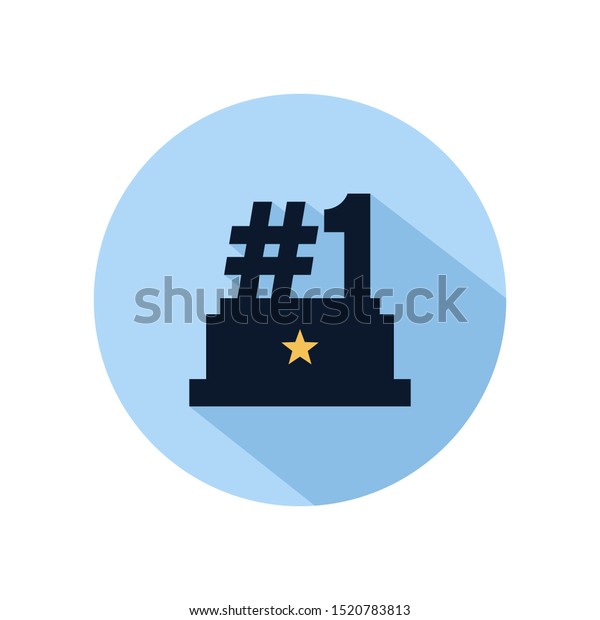 1st Trophy Icon Vector Reward 1st Stock Vector (Royalty Free ...