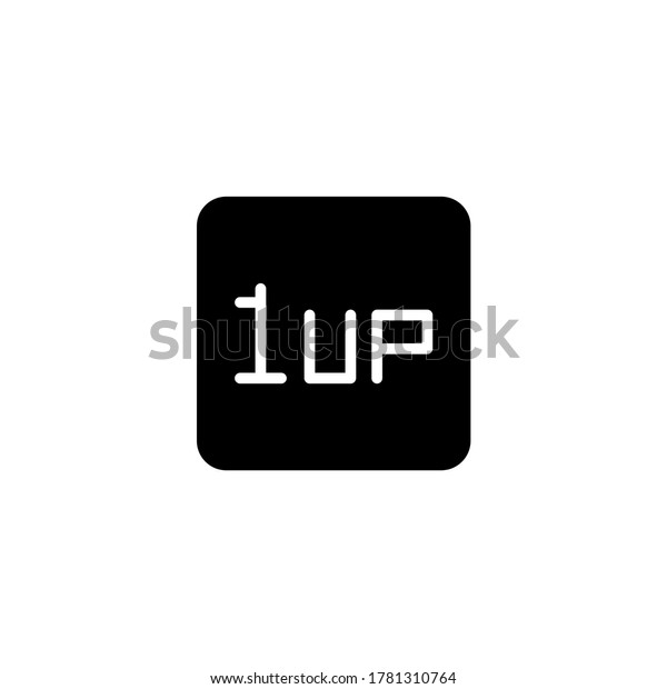 1up Icon Black Flat Glyph Filled Stock Vector (Royalty Free) 1781310764 ...