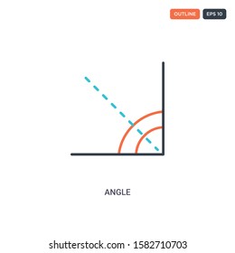 2 Color Angle Concept Line Vector Stock Vector (Royalty Free ...