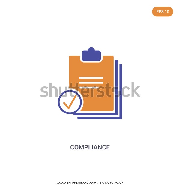2 Color Compliance Concept Vector Icon Stock Vector (Royalty Free ...