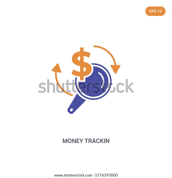 2 Color Money Tracking Concept Vector Stock Vector (Royalty Free ...