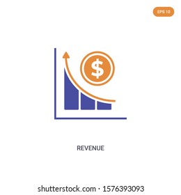 2 Color Revenue Concept Vector Icon Stock Vector (Royalty Free ...