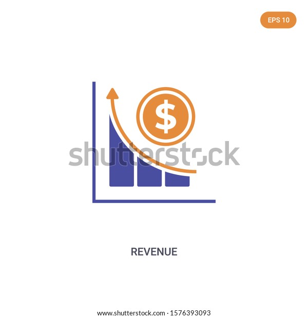 2 Color Revenue Concept Vector Icon Stock Vector (Royalty Free) 1576393093
