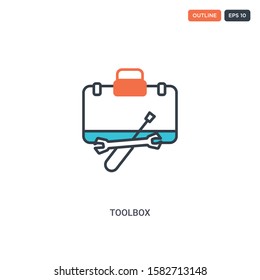 2 Color Toolbox Concept Vector Icon Stock Vector (Royalty Free ...