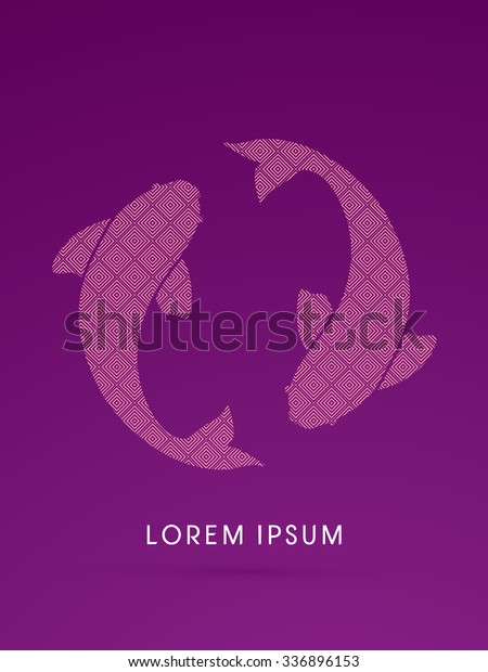 2 Fish Twin Fish Designed Using Stock Vector (Royalty Free) 336896153 ...