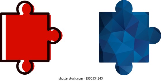 2 Icon Set Puzzle Piece Personal Stock Vector (Royalty Free) 1550534177 ...