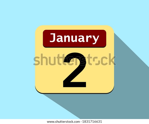 2 January Vector Art Icon Calendar Stock Vector (Royalty Free ...