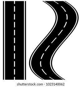 2 Lane Road Dashed Line On: เวกเตอร์สต็อก (ปลอดค่าลิขสิทธิ์) 1023140062 ...
