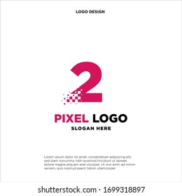 2 Letter Pixel Logo Design Modern Stock Vector (Royalty Free ...